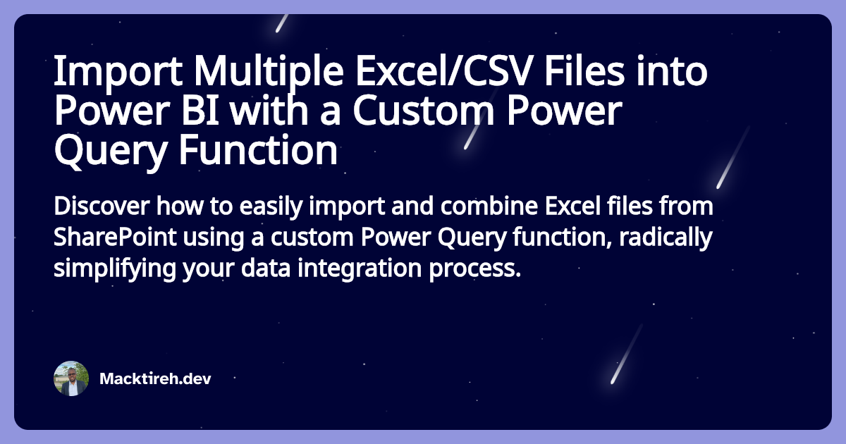 Import Multiple Excel/CSV Files into Power BI with a Custom Power Query ... Import Multiple Excel/CSV Files into Power BI with a Custom Power Query ...